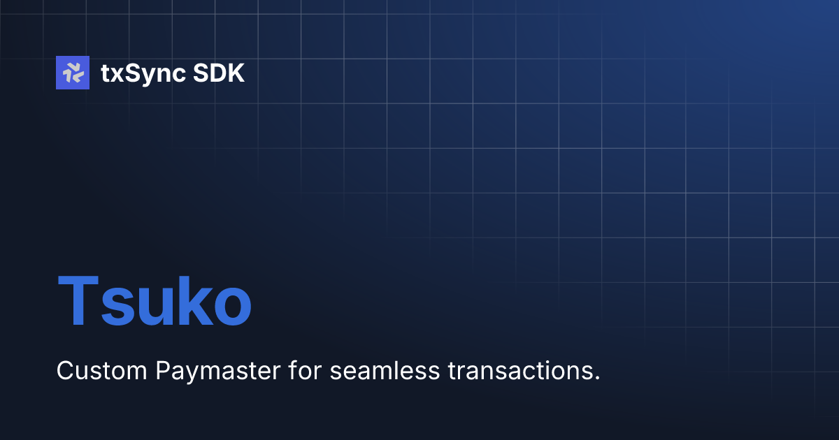 Tsuko | txSync SDK