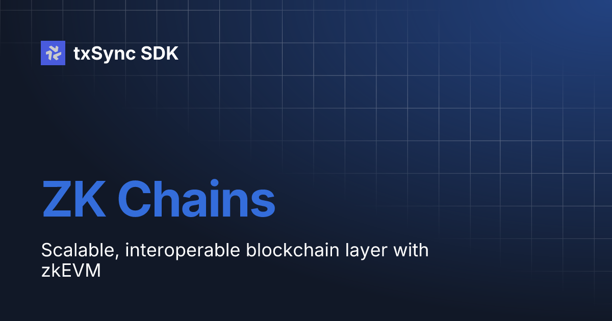ZK Chains | txSync SDK